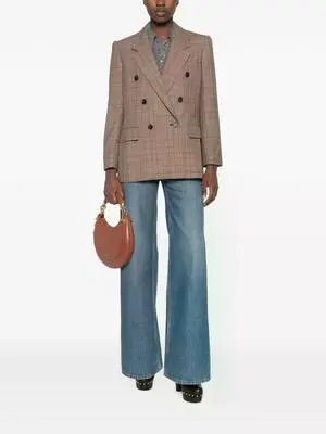 Chloé Double-breasted Checked Jacket