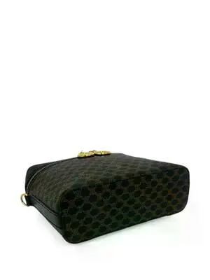 Celine 1996 Macadam Coated Canvas Vanity Bag Satchel
