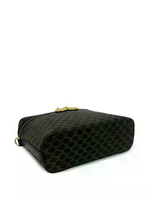 Celine 1996 Macadam Coated Canvas Vanity Bag Satchel
