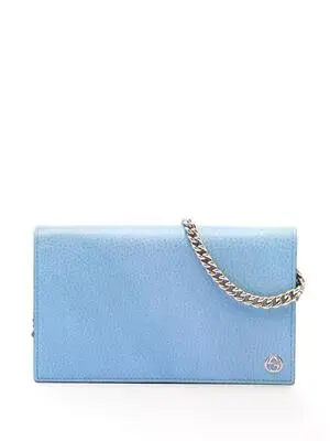 Gucci 2000-2015 Calfskin Betty Wallet On Chain Crossbody Bag - Blue