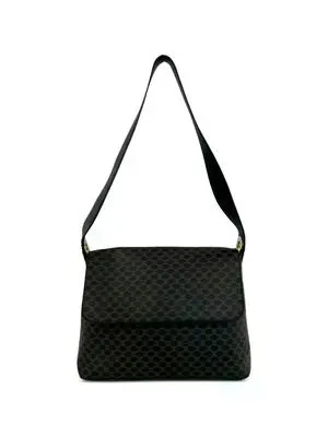 Celine 1998 Macadam Coated Canvas Shoulder Bag - Brown