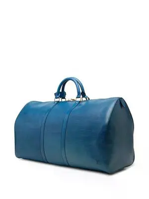 LOUIS VUITTON Epi Keepall 55 Travel Bag - Blue