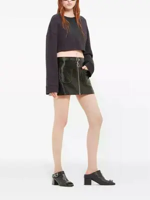COURREGES Cocoon Fleece Cropped Sweatshirt