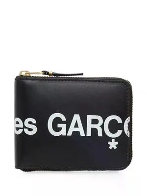 Comme Des Garçons Logo Leather Wallet - Black