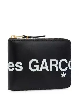 Comme Des Garçons Logo Leather Wallet - Black