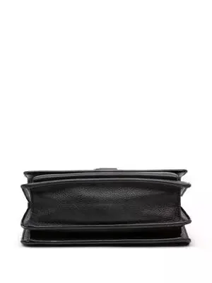 Saint Laurent Grained Calfskin Monogram Sunset Crossbody Bag - Black