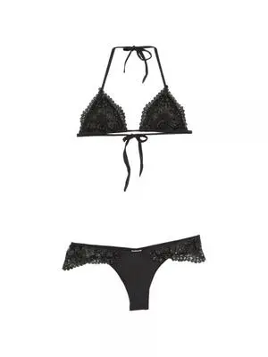 PIN-UP STARS Lace-trim Bikini - Black