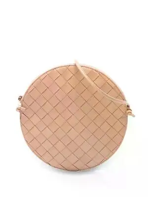 Bottega Veneta 2012-2026 Nappa Intrecciato Round Crossbody Bag - Neutrals