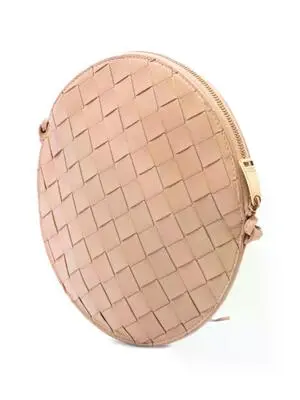 Bottega Veneta Nappa Intrecciato Round Crossbody Bag - Neutrals
