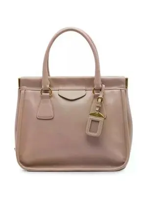 Prada 2010-2026 Saffiano Lucido Top Handle Frame Tote Bag