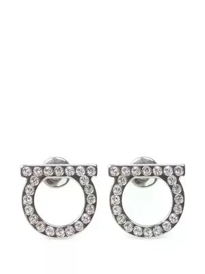 FERRAGAMO Gancini Crystal-embellished Earrings