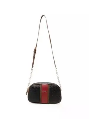 Liu Jo Medium Monogram-embossed Stripe-detail Cross Body Bag