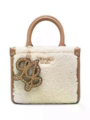 Liu Jo Faux-shearling Logo-plaque Tote Bag