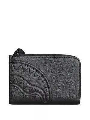 SPRAYGROUND Shark Mouth Embossed Wallet - Black