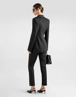 Dolce & Gabbana Turlington Single-breasted Jacket In Pinstripe Wool Blazers