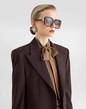 Dolce & Gabbana Linda Single-breasted Jacket In Pinstripe Wool Collection Multi-colored