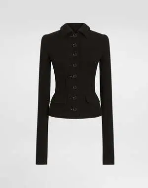 Dolce & Gabbana Single-breasted Wool Jacket Collection - Black