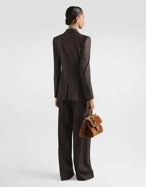 Dolce & Gabbana Pinstripe Wool Trousers Collection Multi-colored Wool