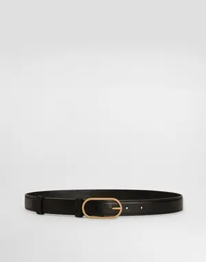 Dolce & Gabbana Dolce & Gabbana Calfskin Belt Black