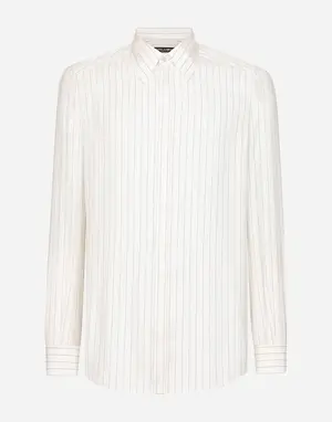 Dolce & Gabbana Striped Poplin Martini-fit Shirt Shirts - Multicolor