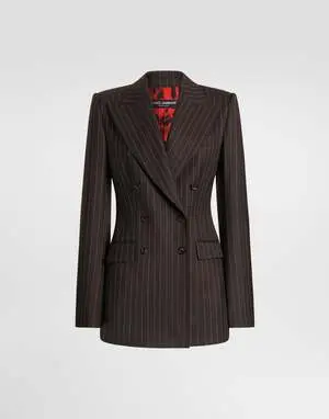 Dolce & Gabbana Turlington Double-breasted Twill Pinstripe Jacket Collection Multi-colored - Multicolor