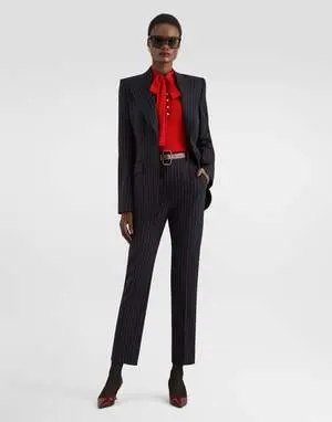 Dolce & Gabbana Pinstripe Wool Trousers Collection