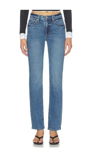 PISTOLA Aleks Mid Rise Straight Leg Jeans In . Also - Blue