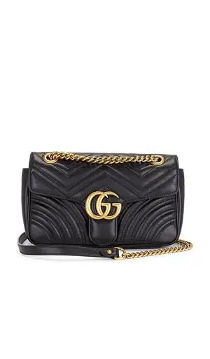 FWRD RENEW Gucci Gg Marmont Shoulder Bag - Black