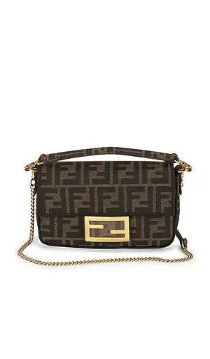 FWRD RENEW Fendi Mini Ff 1974 Baguette Shoulder Bag - Brown