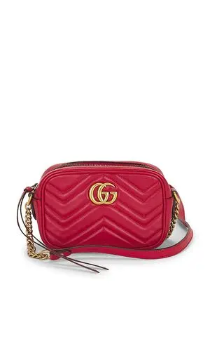 FWRD RENEW Gucci Gg Marmont Shoulder Bag - Red