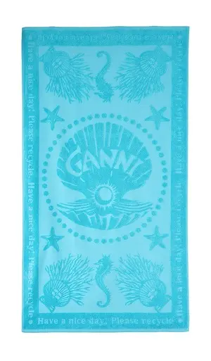 GANNI Stripe Beach Jacquard Towel
