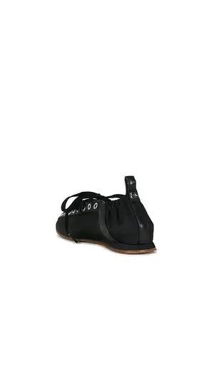 GANNI Lace-up Ballerina Sneakers - Black