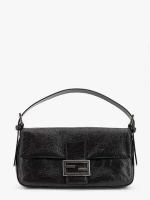 Fendi Baguette Vintage-effect Leather Shoulder Bag