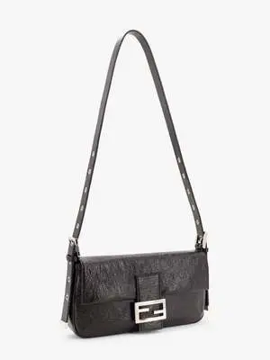 Fendi Baguette Vintage-effect Leather Shoulder Bag