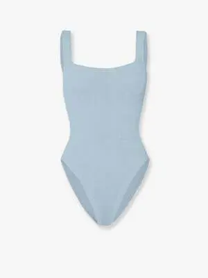 Hunza G Crinkle Fabric One-piece Swimsuit - Brown