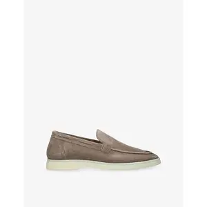 AURELIEN Yacht Suede Loafers - Grey Mid