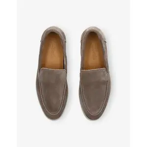 AURELIEN Yacht Suede Loafers - Grey Mid