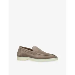 AURELIEN Yacht Suede Loafers - Grey Mid