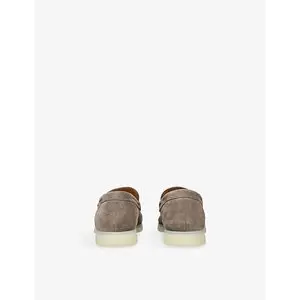 AURELIEN Yacht Suede Loafers - Grey Mid