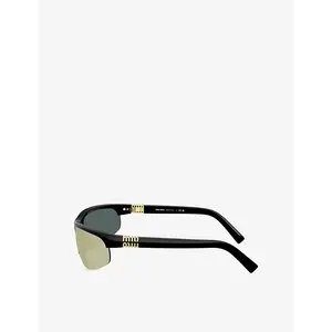 Miu Miu Mu A02sf Oval-frame Injected Sunglasses