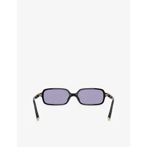 Miu Miu Mu 11zsf Rectangle-frame Acetate Sunglasses