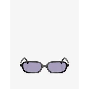 Miu Miu Mu 11zsf Rectangle-frame Acetate Sunglasses