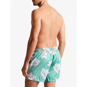 Ted Baker London Ampbell Floral-print Recycled-polyester Swim Shorts