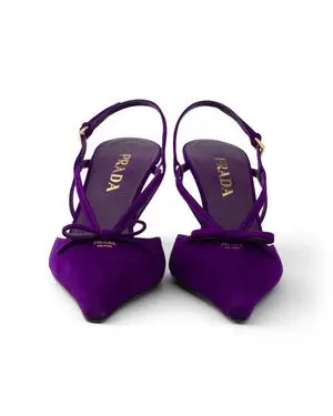 Prada Suede Slingback Pumps