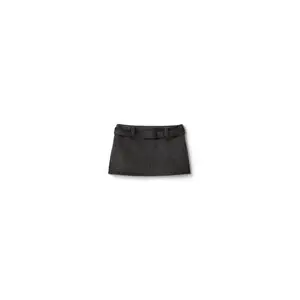 Miu Miu Waxed Double Wool Miniskirt
