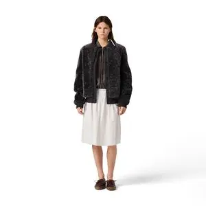 Miu Miu Shearling And Knit Blouson Jacket