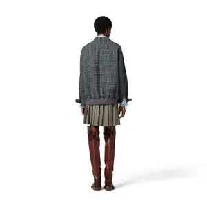 Miu Miu Checked Flannel Blouson Jacket