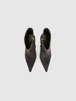 REISS Suede Pointed-toe Stiletto Ankle Boots