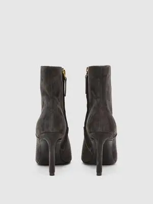 REISS Suede Pointed-toe Stiletto Ankle Boots