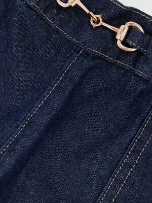REISS 3-9 Yrs Horsebit-detail Denim Shorts